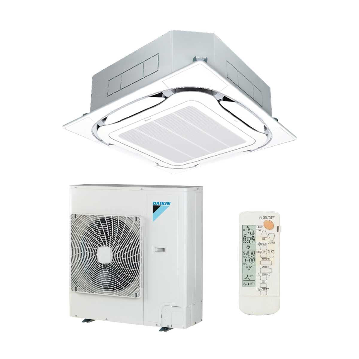 DAIKIN Round Flow Cassette แอร์แบบฝังฝ้า รีโมทไร้สาย INVERTE