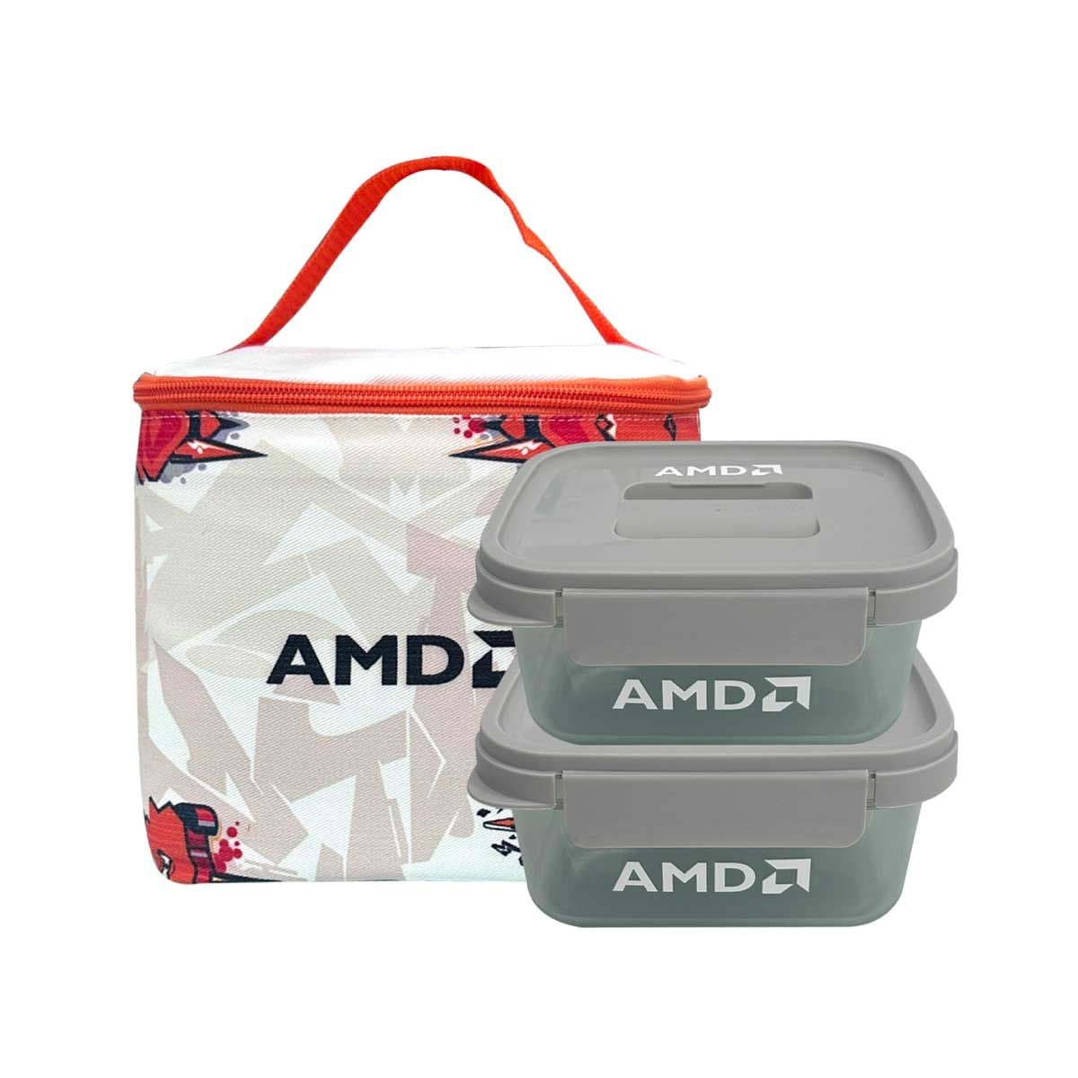 กล่องปิคนิคสี่เหลี่ยม บรรจุอาหาร AMD