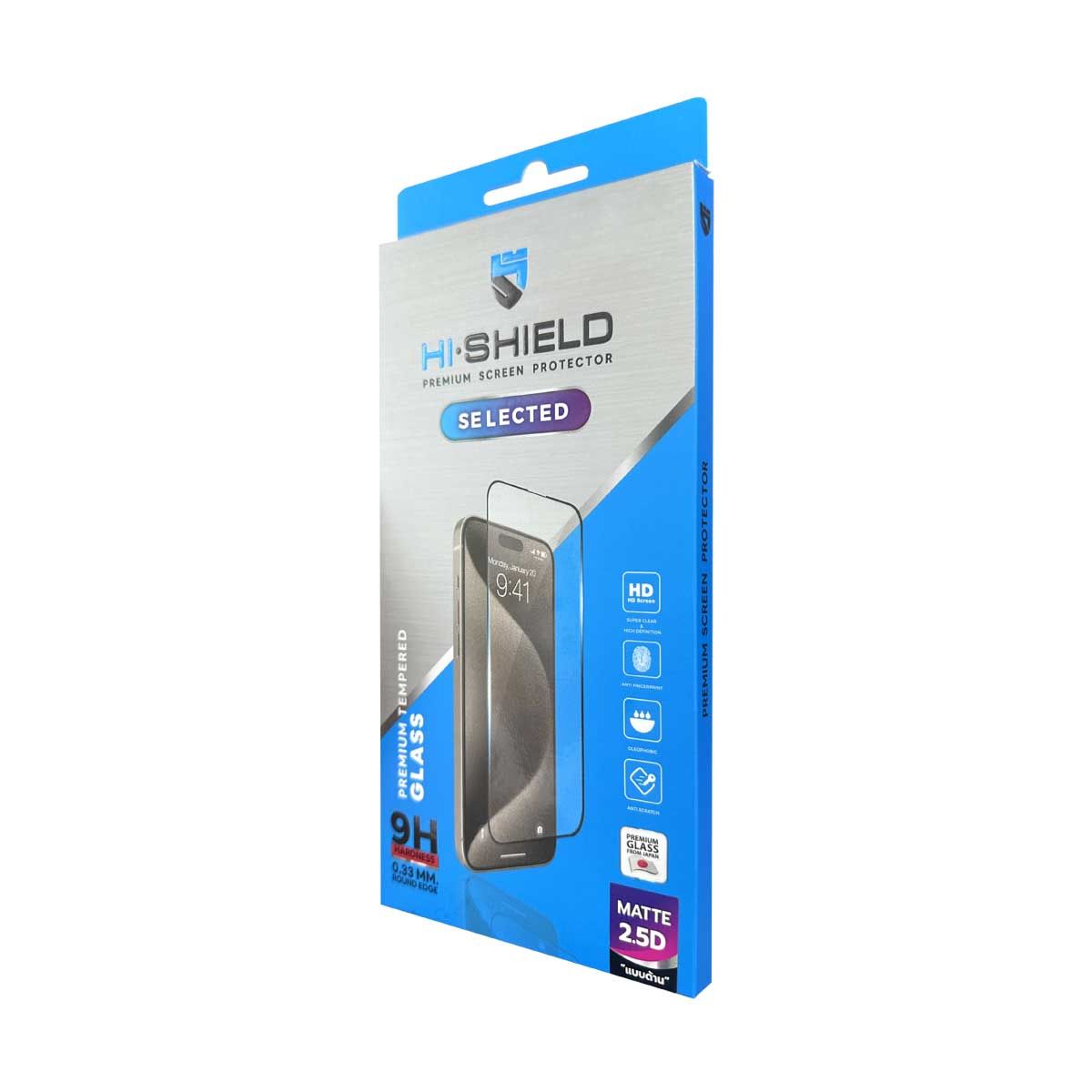 Hi-Shield Selected Premium Tempered Glass 2.5D Matte Glass