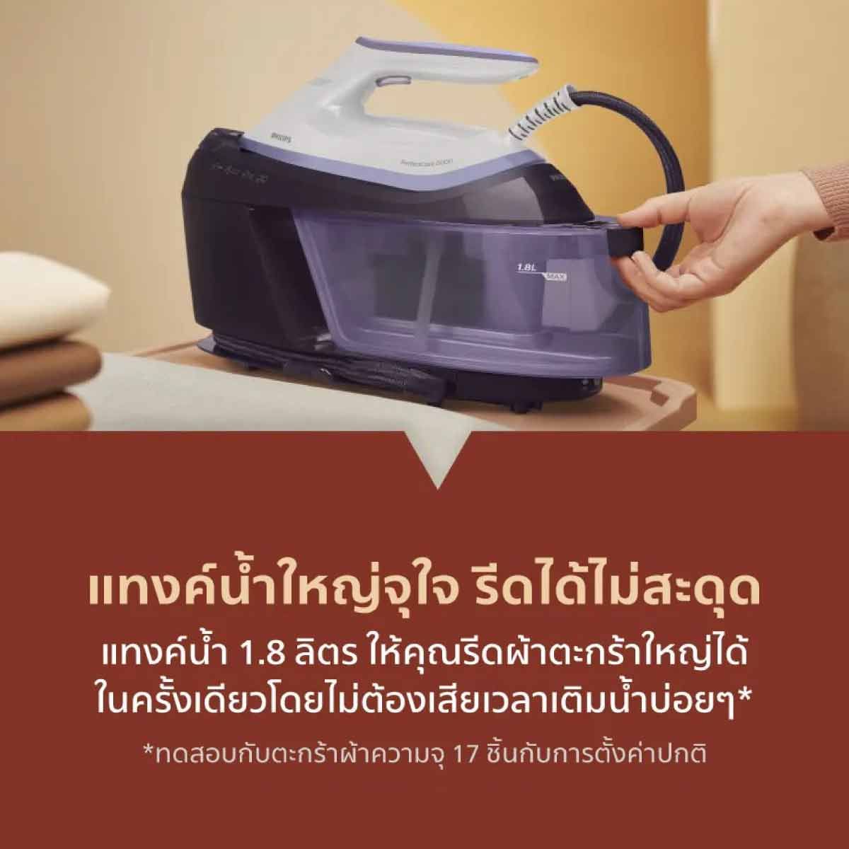 PHILIPS เตารีดไอน้ำ 2400W 6.5บาร์ รุ่น PSG6024/30