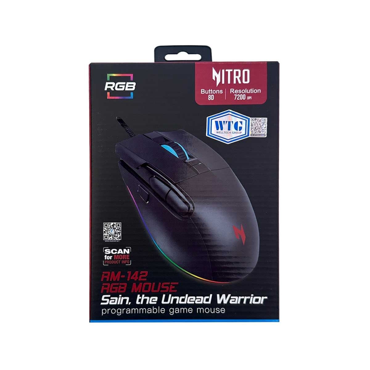 MOUSE (เมาส์) NITRO GAMING RM142 (BLACK)