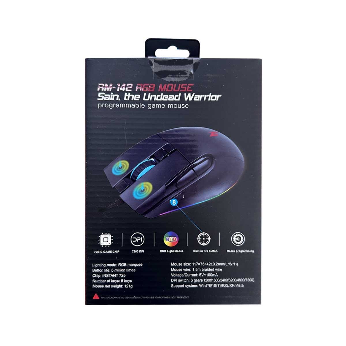 MOUSE (เมาส์) NITRO GAMING RM142 (BLACK)