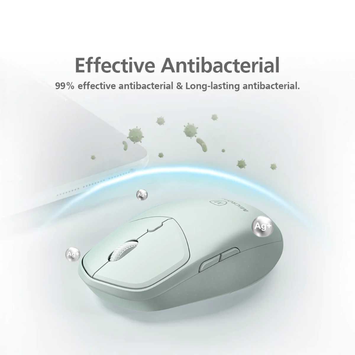 WIRELESS MOUSE (เมาส์ไร้สาย) MICROPACK ANTIBACTERIAL USB 2.4