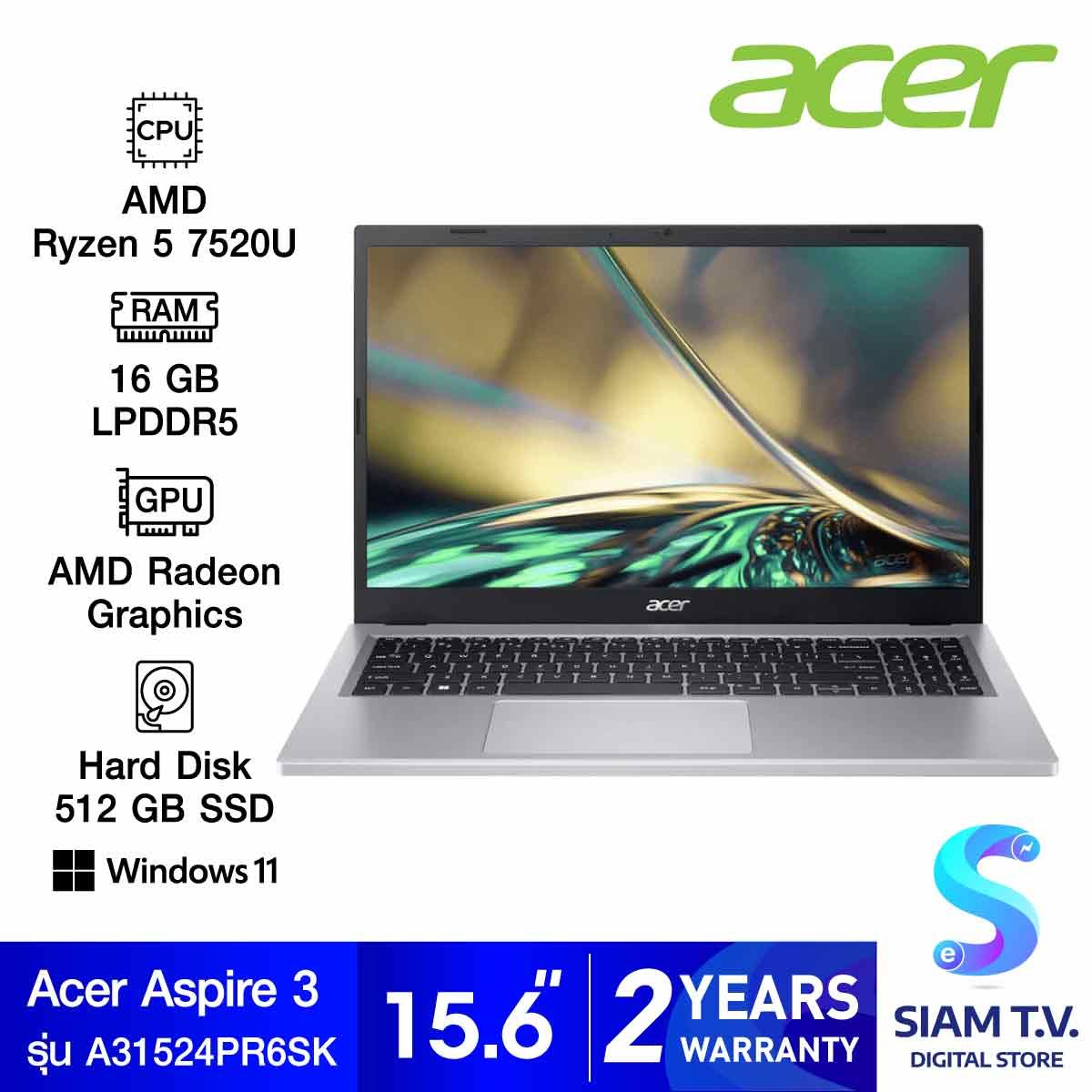 NOTEBOOK (โน้ตบุ๊ค) ACER ASPIRE 3 A315-24P-R6SK (PURE SILVER