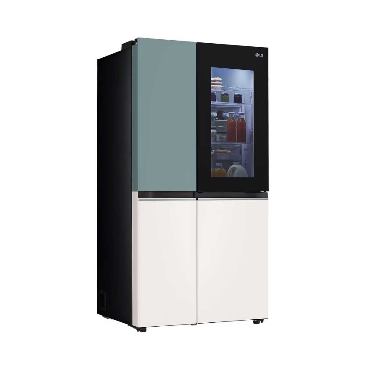 LG ตู้เย็น INSTAVIEW DOOR IN DOOR 23.1Q เขียว/เบจ รุ่นGC-Q25