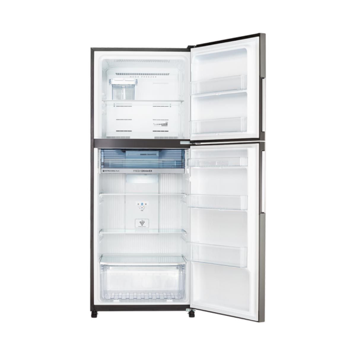 SHARP ตู้เย็น2ประตู16.6Q Inverter สีเงินดำ SJ-XP500TP-DK