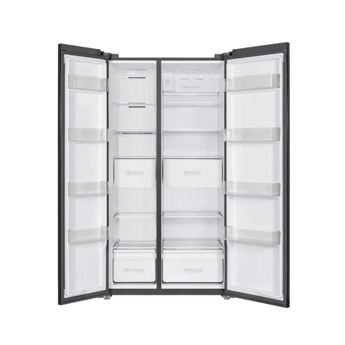 TCL ตู้เย็นSidebyside17.8Q INV สีเทา รุ่นRT50MPSBG