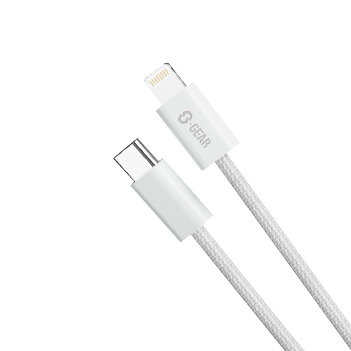 S-GEAR R2 Metal Braied Type-C to Lighting 1 M White