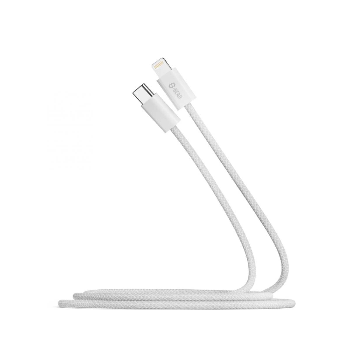 S-GEAR R2 Metal Braied Type-C to Lighting 1 M White