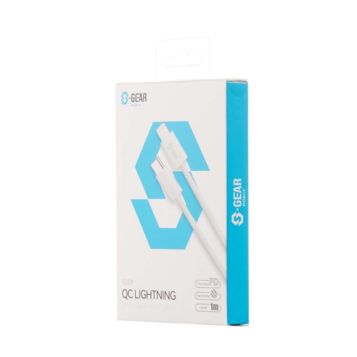 S-GEAR R2 Metal Braied Type-C to Lighting 1 M White