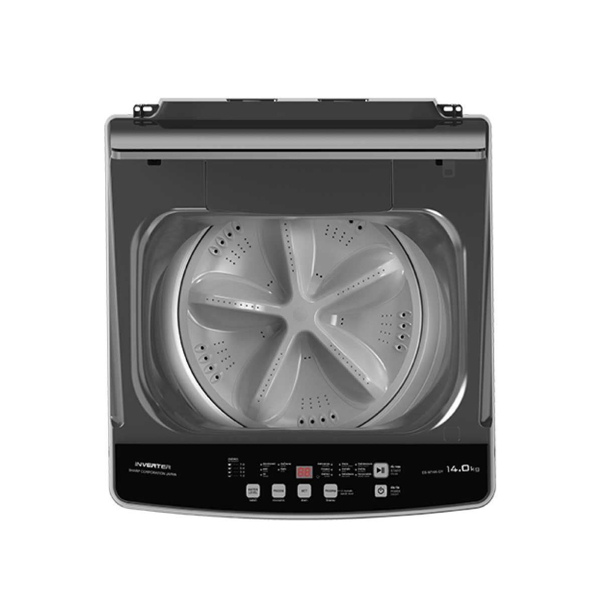SHARP เครื่องซักผ้าฝาบน14KG. INV รุ่นES-W14X-GY